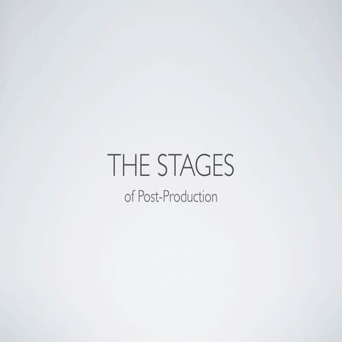 Introduction to post-production | KEY