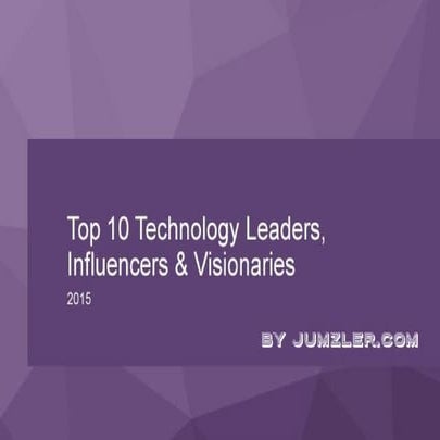 Top Tech Leaders - 2015 | PPT