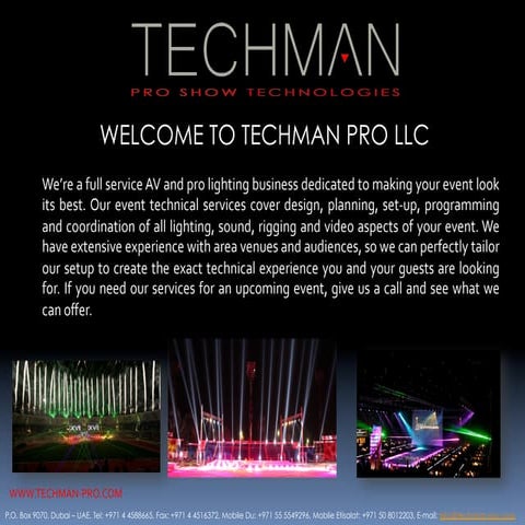 Techman Pro show technologies | PPT