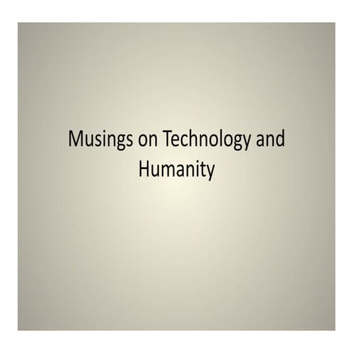 Tech Musings | PPT