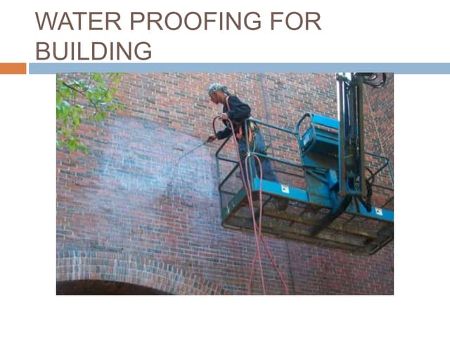 Water proofing in buildings | PPTX