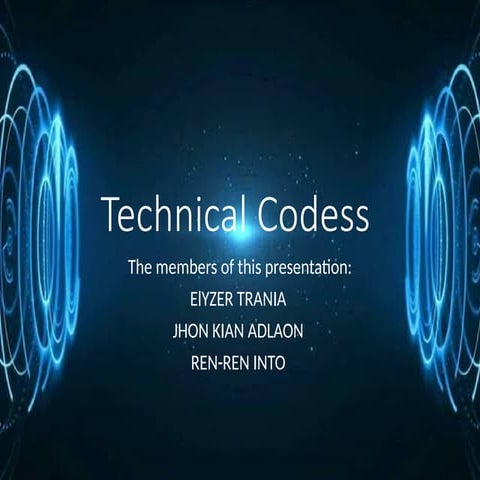 Technical-Codes-presentation-G-12Student | PPTX