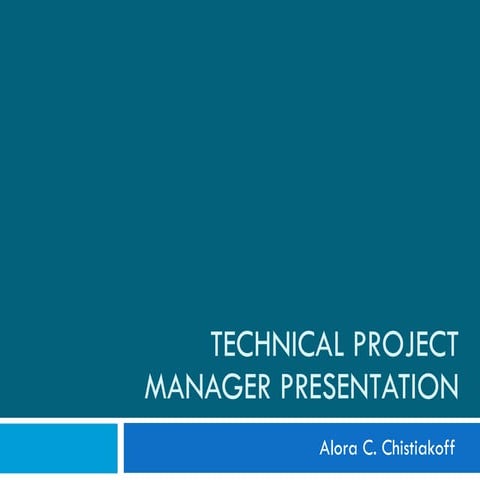 Technical PM Presentation | PPT