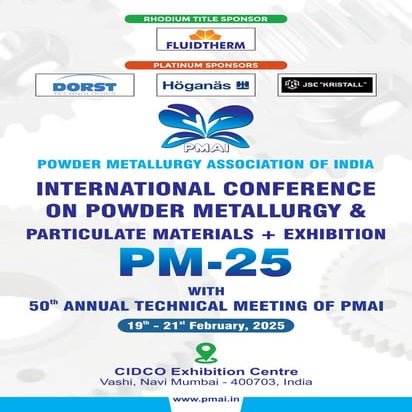 INTERNATIONAL CONFERENCE ON POWDER METALLURGY – PM25 – TECHNICAL PROGRAM | PDF