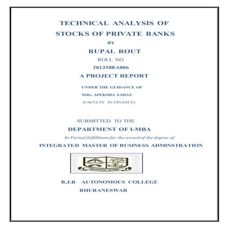 Technical analysis of stocks of Private banks | DOCX