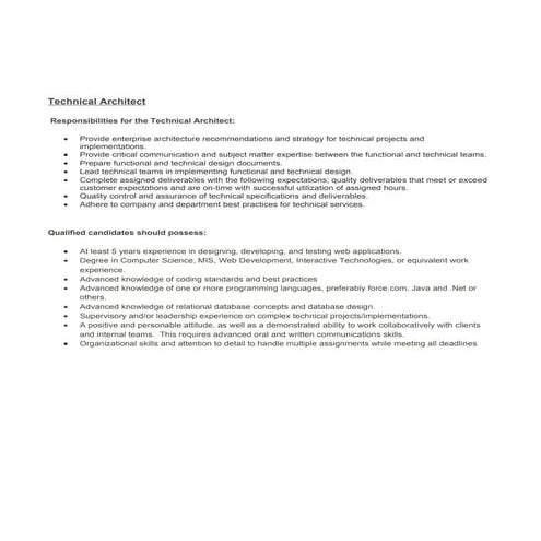 Technical Architect Javaj2ee Doc Computing Technology And Computing 0523