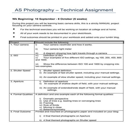 Technical assignment 2012 | PDF