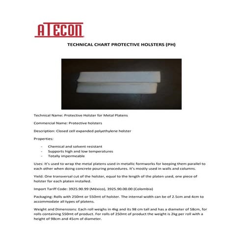 Technical chart protective holsters | PDF