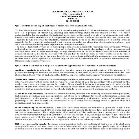 Technical communication | PDF