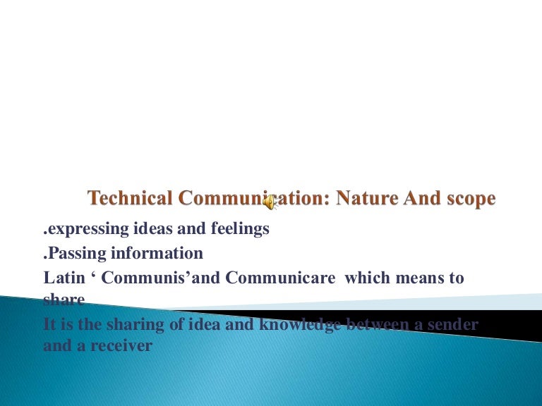 Technical communication