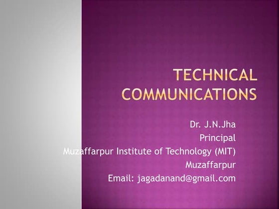 Difference between General communication and Technical Communication | PPT