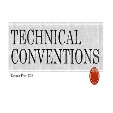 Technical conventions | PPTX