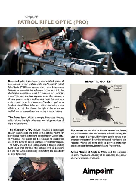Instructions AIMPOINT MPS3, MGM Mount | Optics Trade | PPT
