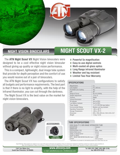 Datasheet | Flir Scion PTM | Optics Trade | PDF