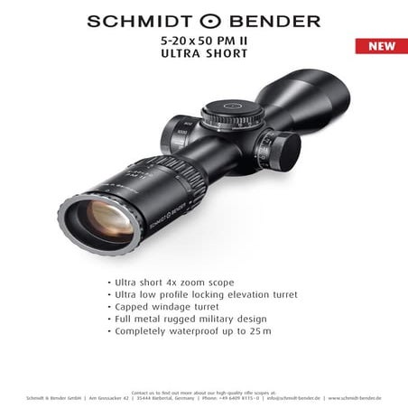 Technical data SCHMIDT & BENDER 5-20x50 PM II Ultra Short | Optics ...