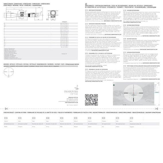 Technical data | Swarovski dS riflescope | Optics Trade | PDF
