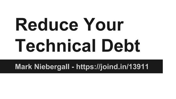 Infographic - Pragmatic Technical Debt Management | PPT