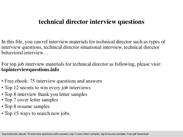 Technical Director Interview Questions technical-director-interview-questions