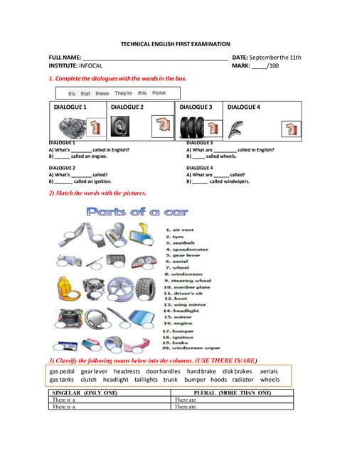 Mock exam unit 8 (1 st eso) | PDF