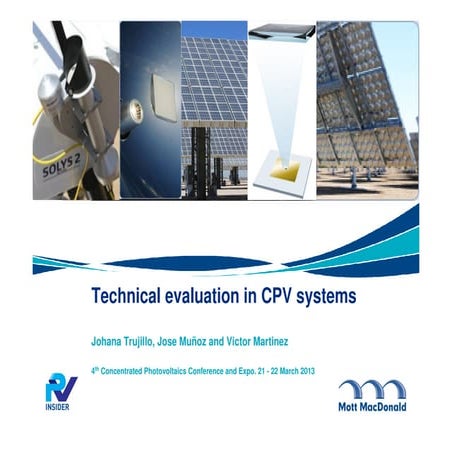Technical evaluation in cpv systems | PPT