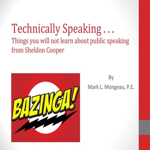 Technically speaking sheldon cooper | PPT