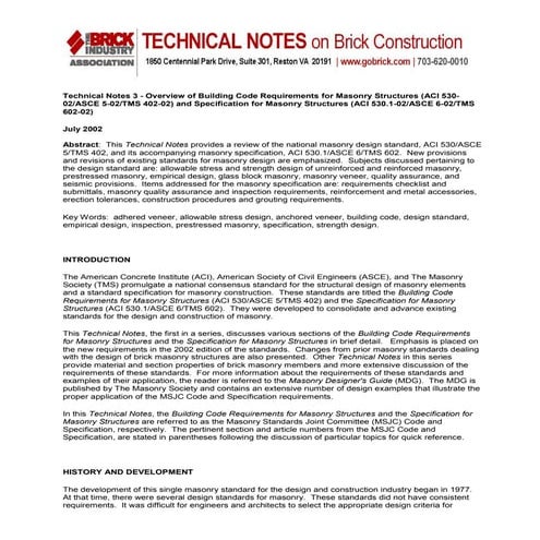 Technical notes in brick construction | PDF