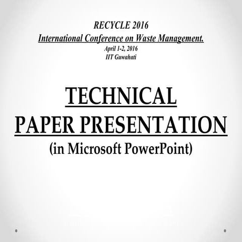 How to present a research paper using power point | DOCX
