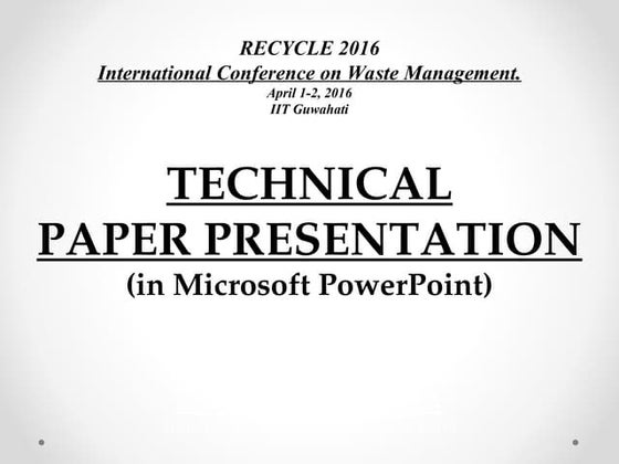 How to present a research paper using power point | DOCX | Science