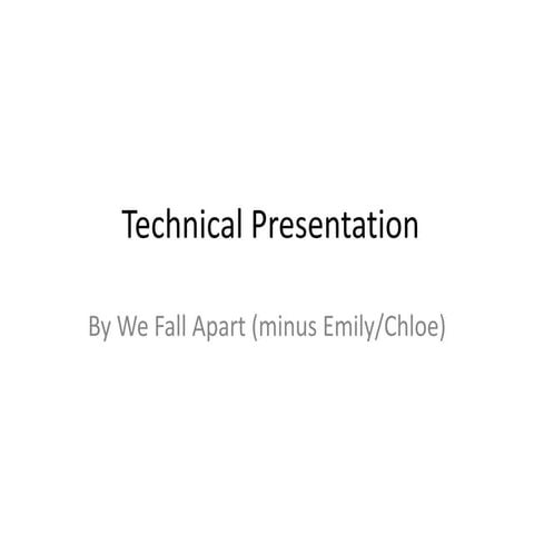 Technical presentation | PPT
