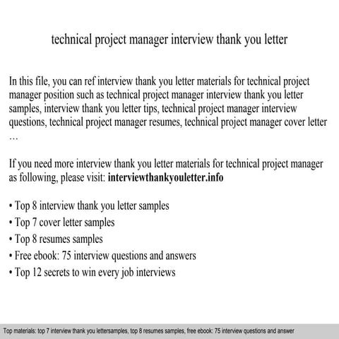 Technical project manager | PPT