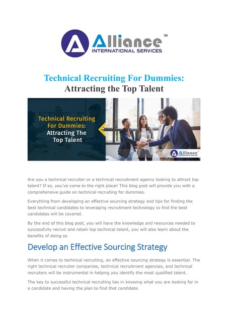 Introduction to IT Staffing | PPT