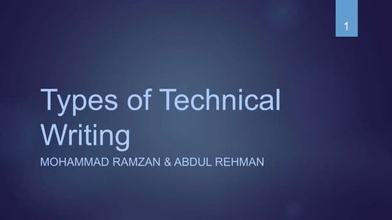 Technical report writing | PPT
