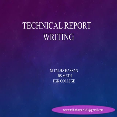 Technical report writing | PPT
