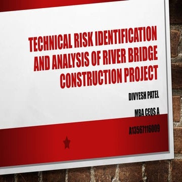 Risk Analysis In Bridge Construction – SCYP
