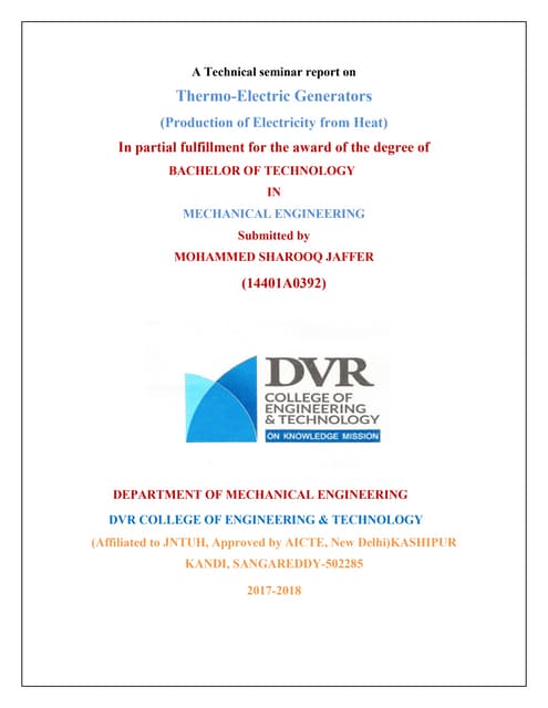 Thermoelectricity | PPTX | Physics | Science
