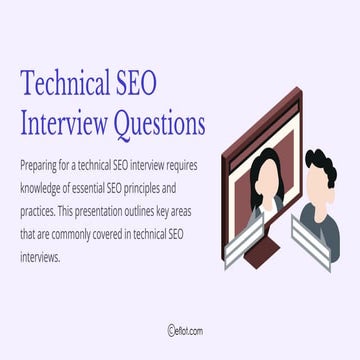 Technical SEO Interview Questions | Eflot | PDF