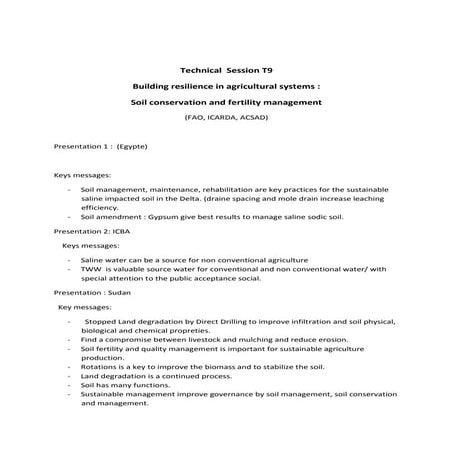 Technical Session T9: Building resilience in agricultural systems | DOCX
