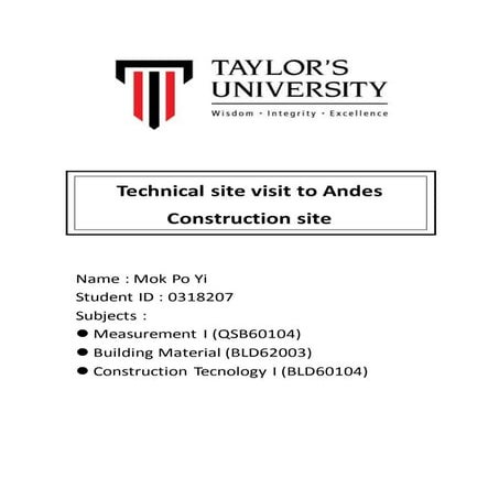 Technical site visit report | DOCX