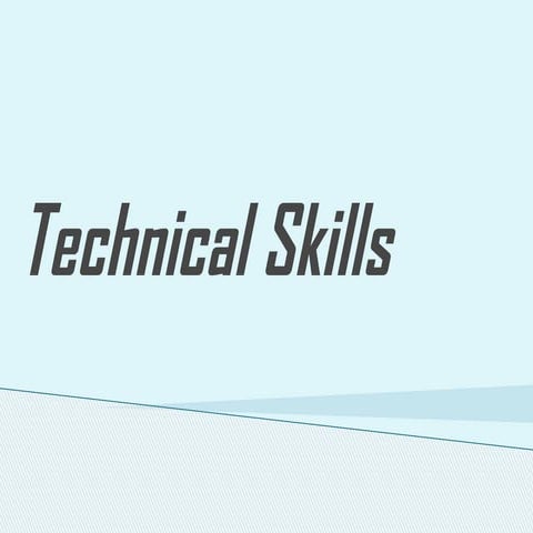 Technical skills presentation | ODP