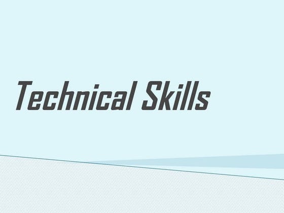 Technical skills | PDF