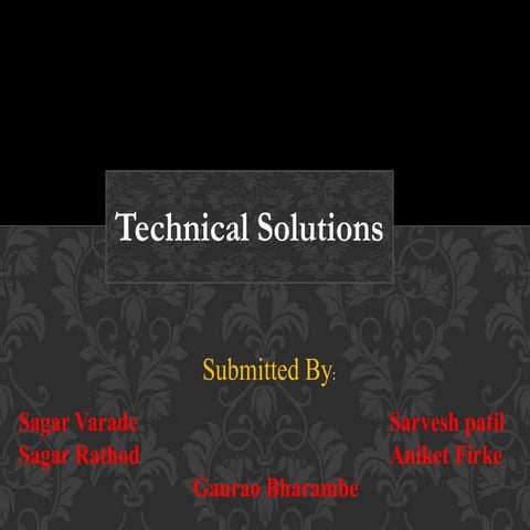 Technical solutions | PPT