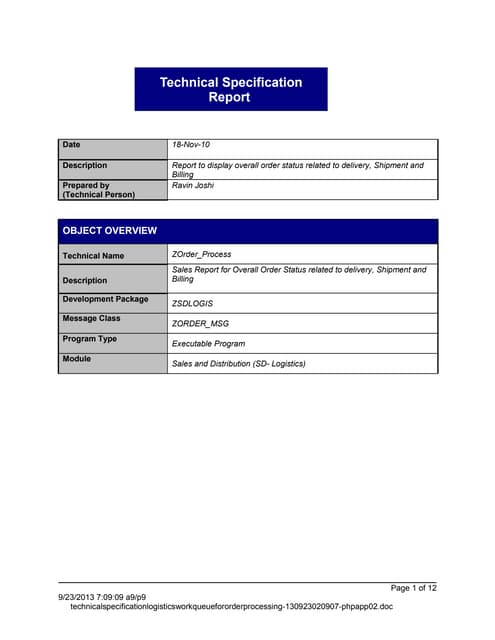 Functional specification document_template | PDF