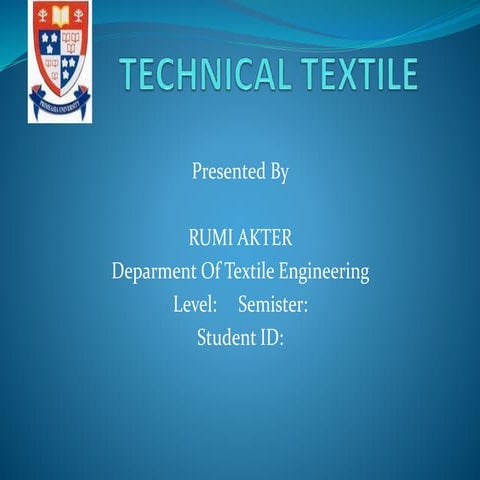 Technical textile | PPTX