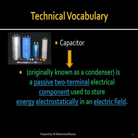 Technical vocabulary | PPTX