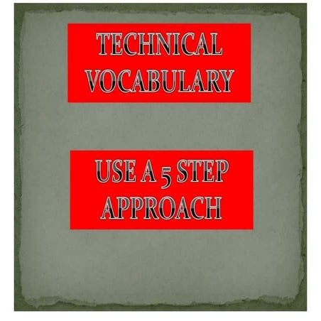 TECHNICAL VOCABULARY | PDF