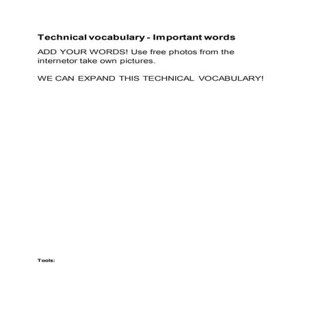 Technical vocabulary important words | DOCX | Automotive