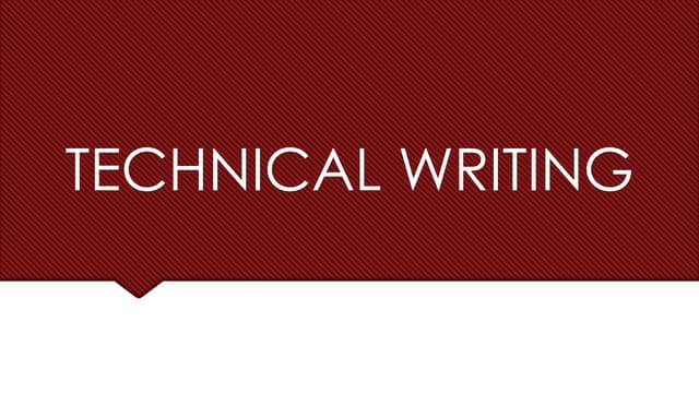 FIVE TRAITS OF TECHNICAL WRITING and so on | PPTX