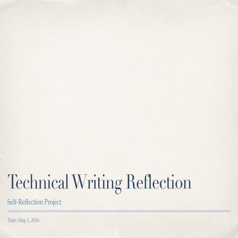 Technical writing final project pdf | PPT