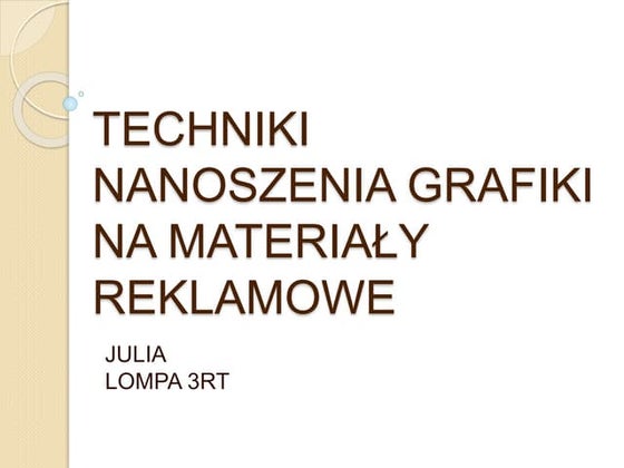 Tradycyjne techniki druku | PPT