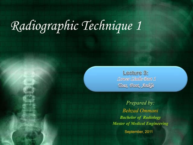 RADIOGRAPHIC VIEWS OF ANKLE JOINT | PPTX